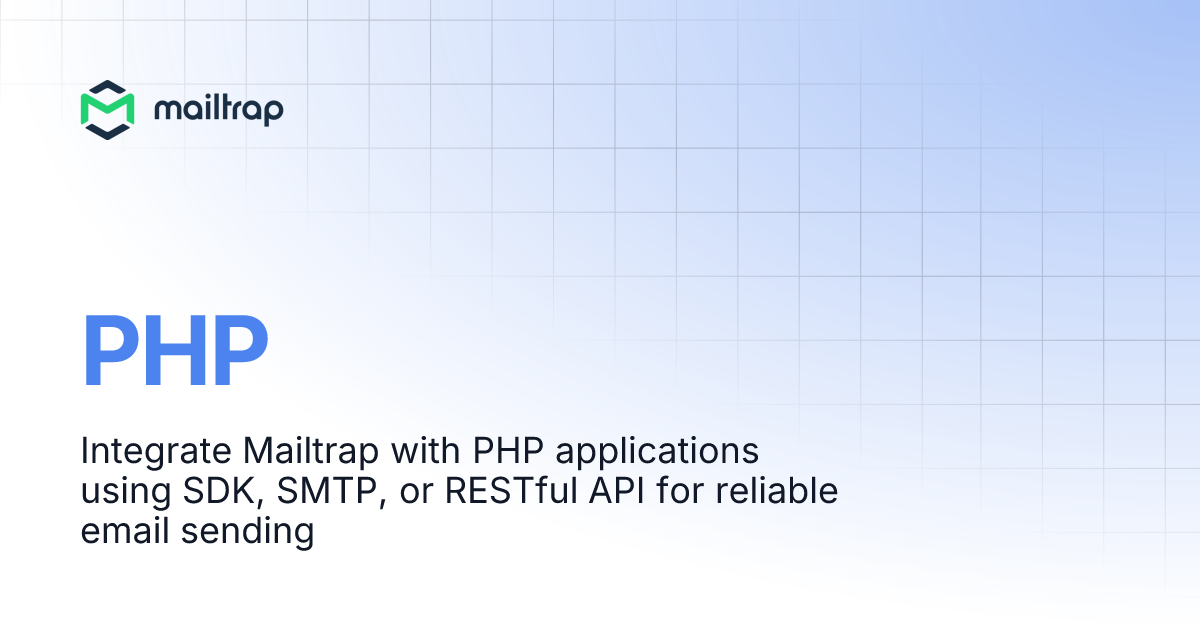 PHP | Guides | Mailtrap Help Center