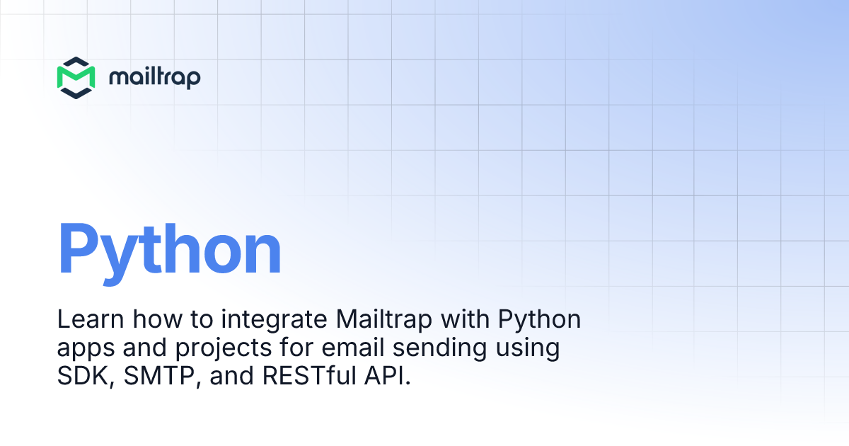 Python | Guides | Mailtrap Help Center