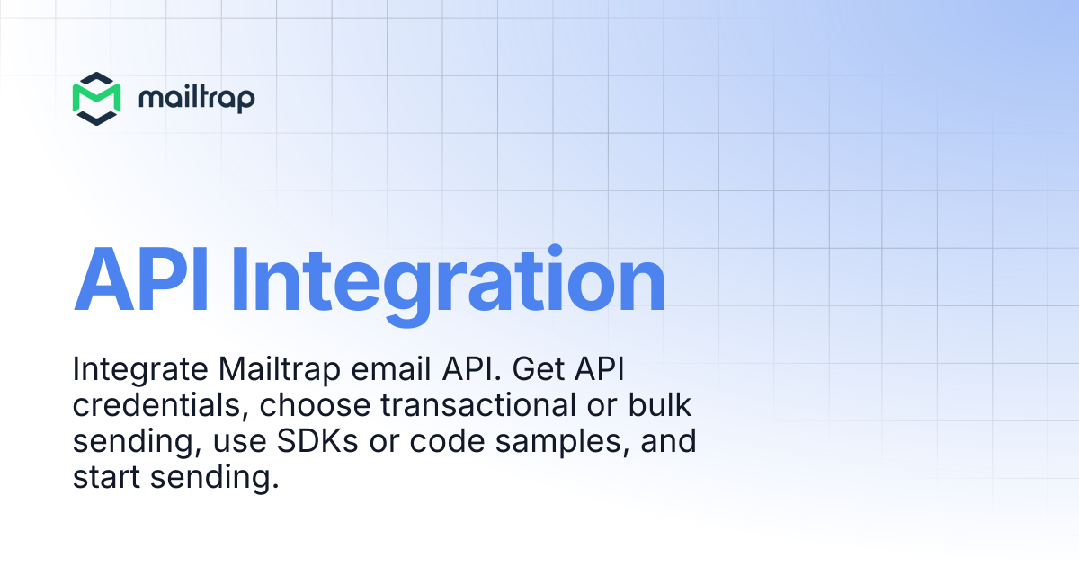 Api Integration Mailtrap Help Center