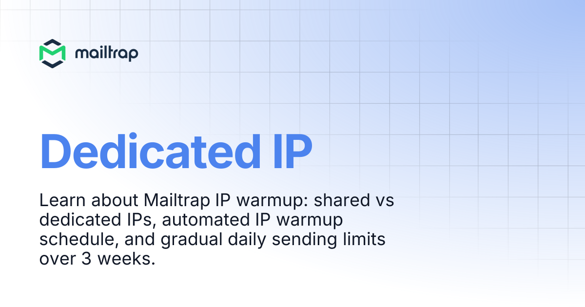 Dedicated Ip Mailtrap Help Center